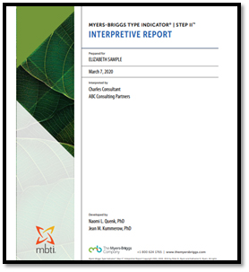 MBTI® Step II™ Interpretive Report (Form Q) - ZB Training Solutions